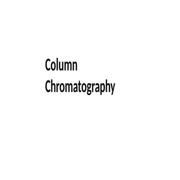 column chromatography and its Application | PPT