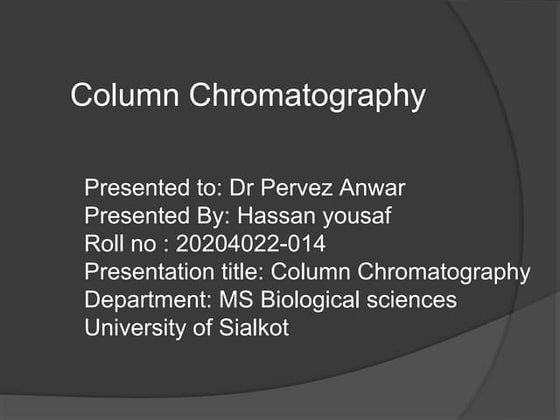 Columnchromatography 3 Pptx