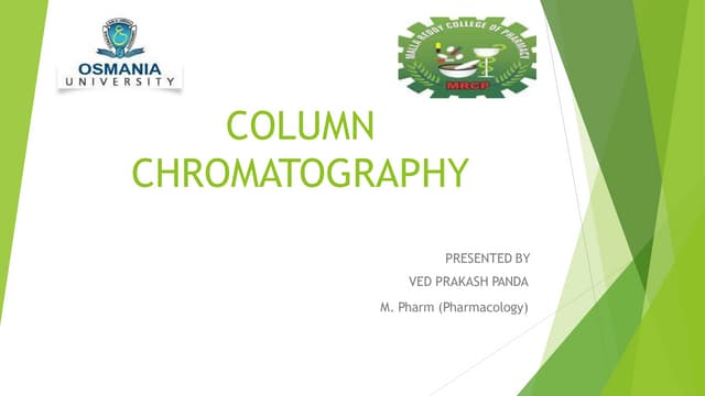 Column Chromatography ppt | PPT