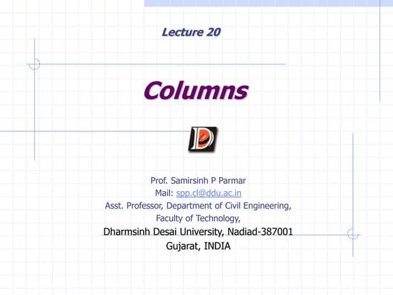 Design of short columns using helical reinforcement | PPT