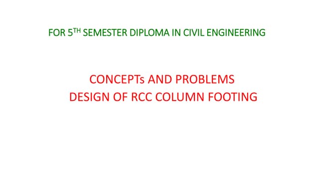 Isolated column footing | PPTX