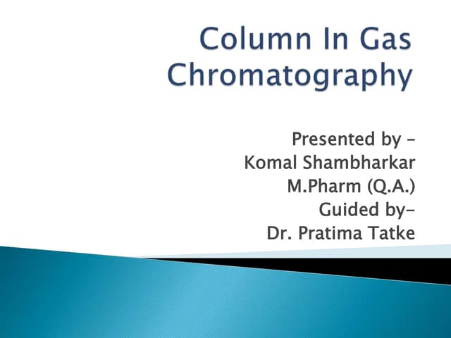 Selection Of Column For Gas Chromatography | PDF