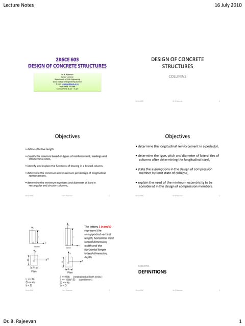 Design of column according ACI codes | PPT
