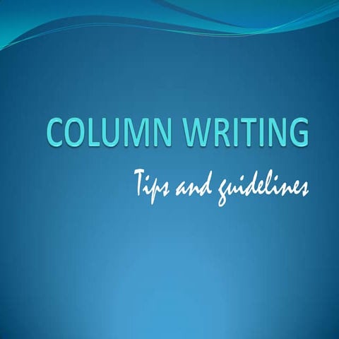 Columnwriting | PPSX