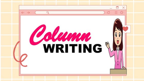 Column Writing - ppt ...