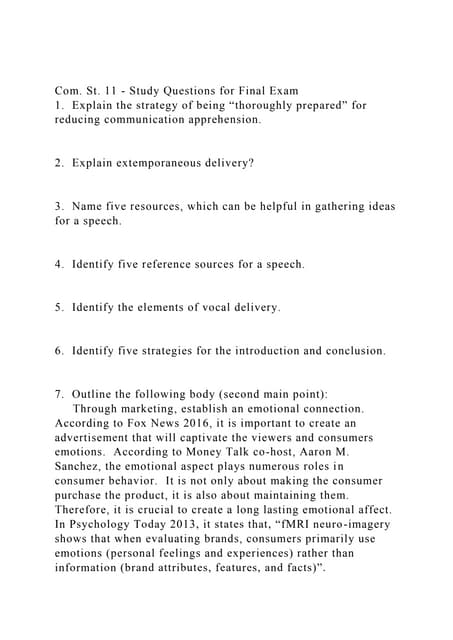 Organizing and Delivering Impromptu Speech | PPTX