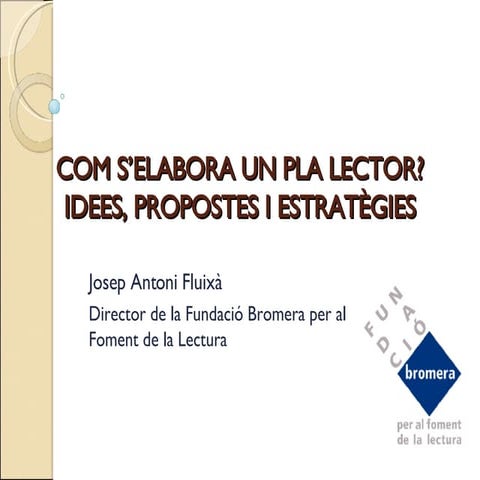 Com s'elabora un pla lector | PPT