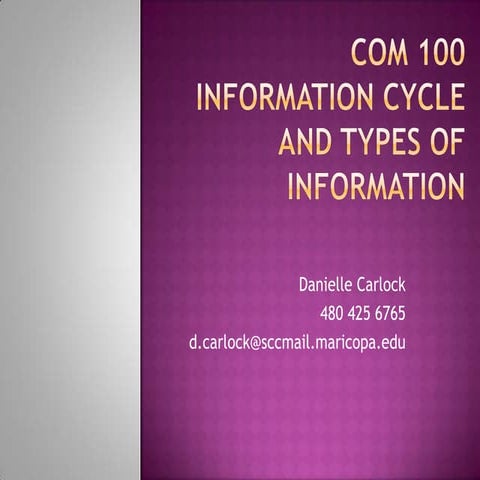 The Information cycle | PPTX