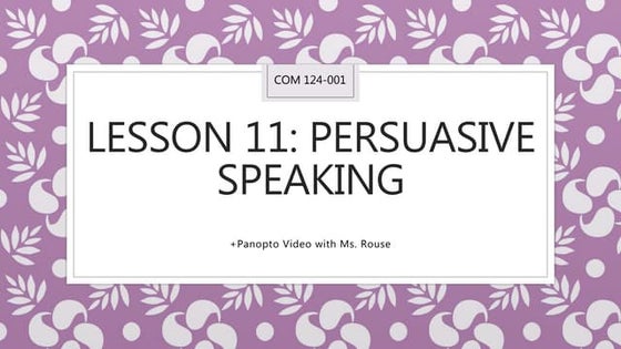 Persuasive presentation power point | PPT