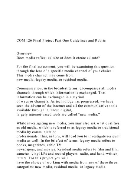 1 SCS 200 Project One Guidelines and Rubric Overv.docx | Educational Assessment | Education