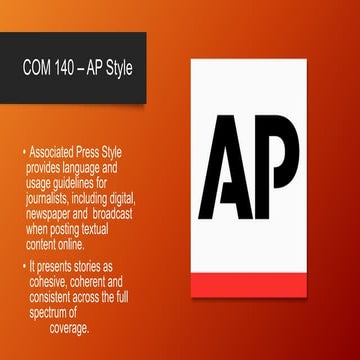COM 140 - AP Style | PPT