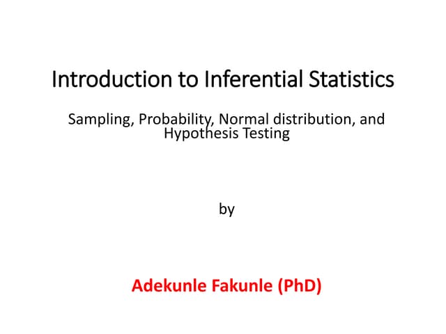 Introduction to Statistics and Probability | PPTX