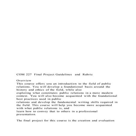 COM 227 Final Project Guideli | DOCX