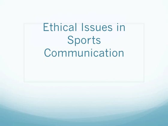 Ethics in sports | PPT