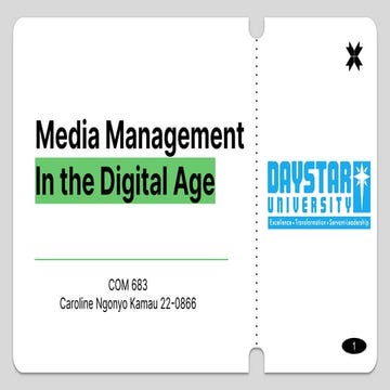 Media Management In the Digital Age | PDF