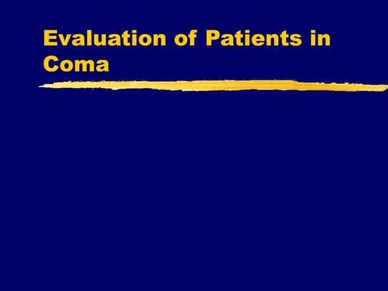 Coma Stimulation Techniques | PPT