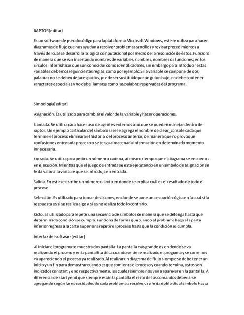 Comandos raptor | PDF