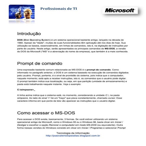 Comandos basicos do ms dos | PDF
