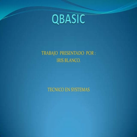 Comandos de programa q basic | PPTX
