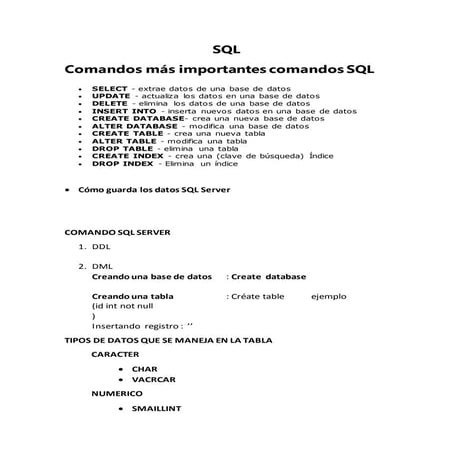 Comando sql server | DOCX | Databases | Computer Software and Applications
