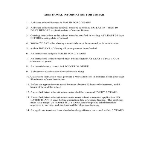 Comar 11.23.01 & 11.23.02 practice questions v.3 | DOC