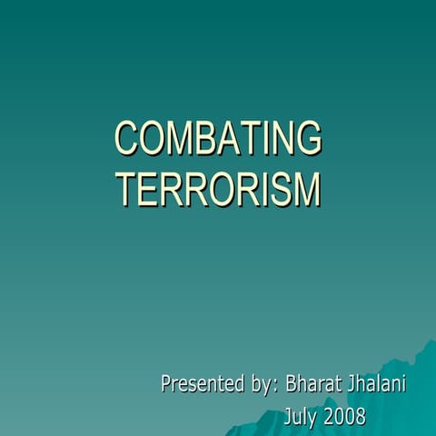 Combating Terrorism | PPT