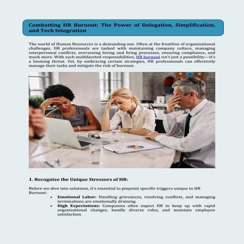 Employee Burnout A Serious Problem with a Simple Solution | PPTX