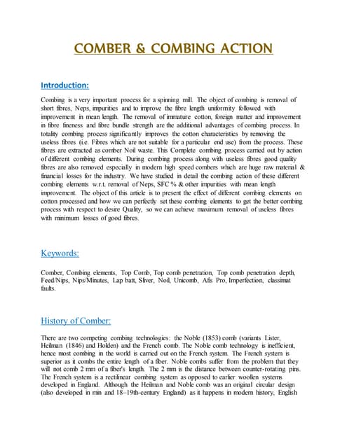 Ring spinning process presentation ( evan) | PPT