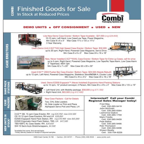 Combi 2 ez sb-hs sell sheet | PDF