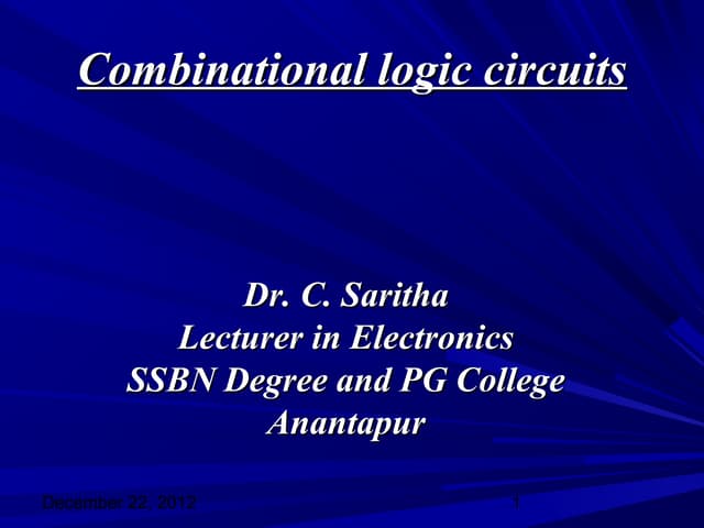 Combinational Circuits Ppt Programming Languages Computing 7912