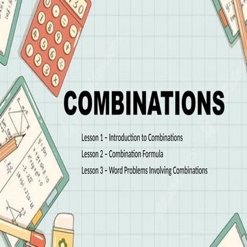 COMBINATIONS. Grade 10 Mathematics 4th Qpptx | PPT