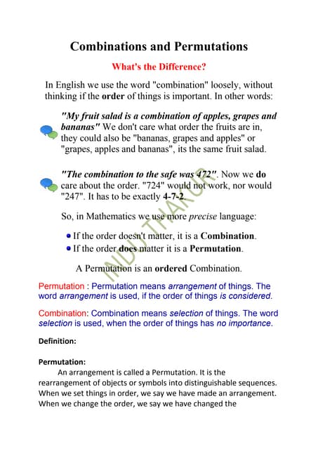 Permutation & Combination | PPT