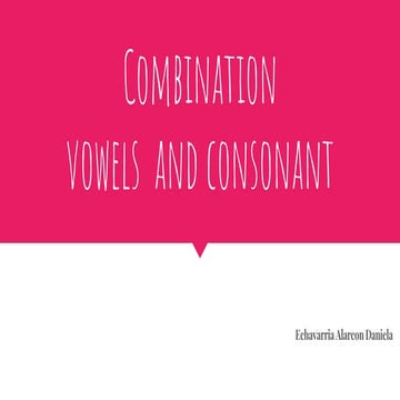 Combination vowels and consonants | PPTX