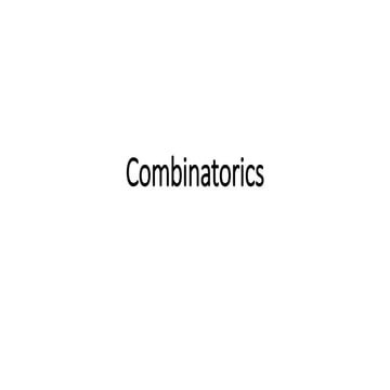 Combinatorics | PPTX
