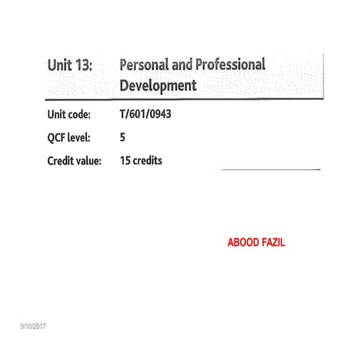 Personal & Professional Development | PPTX