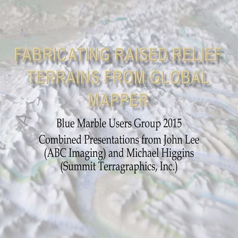 Creating Slope-Enhanced Shaded Relief Using Global Mapper | PDF