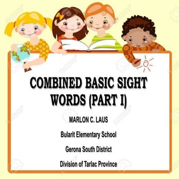 COMBINED BASIC SIGHT WORDS GRADE 4 (Part I).ppsx