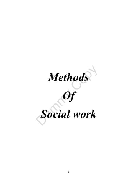 DIASS UNIT II, LESSON 4_SETTINGS, PROCESSES, METHODS, AND TOOLS IN SOCIAL WORK.pptx
