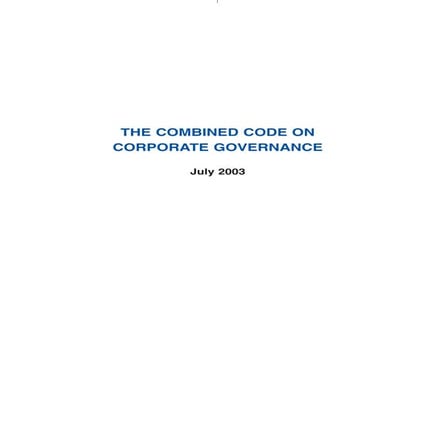 Combined Code Corporate Governance | PDF | Business Accounting ...