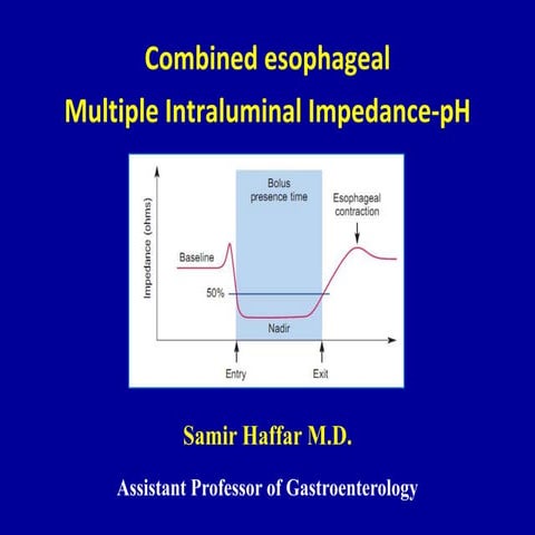 Combined esophageal pH-Multiple Intraluminal Impedence | PPTX