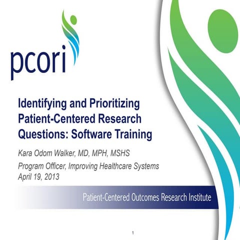 PCORI Advisory Panels Kickoff & Training | PDF | Computer Software and ...
