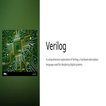 Presentation On Verilog Hdl And Embedded C Pptx