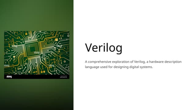 Presentation On Verilog Hdl And Embedded C Pptx