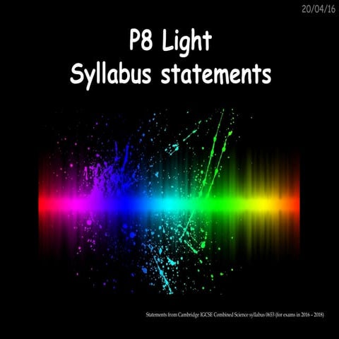 Combined sci p8 syllabus | PPT