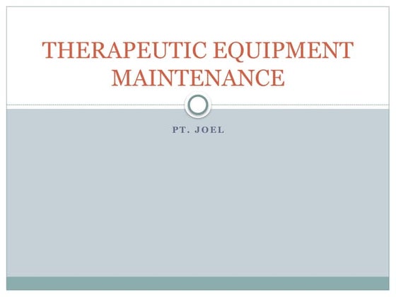An Introduction To Exercise Therapy Unit ! | PPTX | Physical Therapy ...