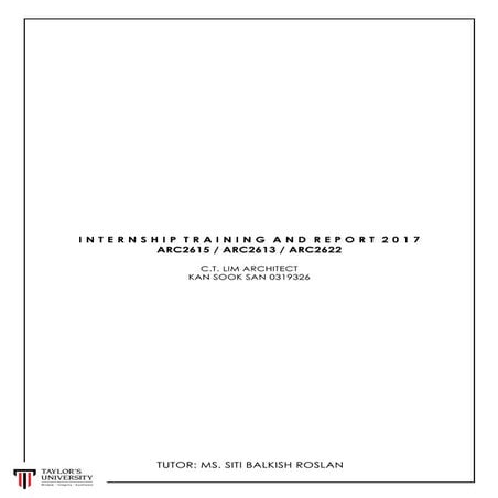 INTERNSHIP TRAINING AND REPORT 2017 | PDF