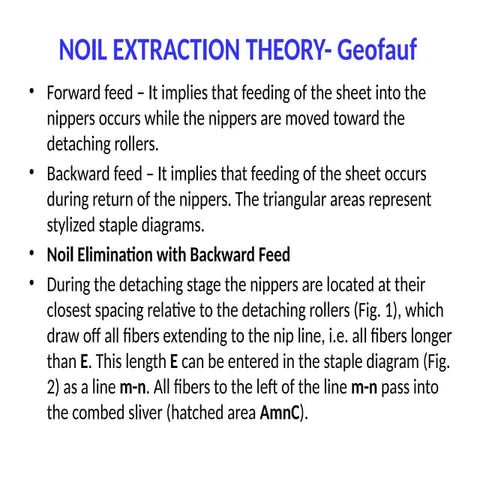 Combing : Noil Extract Theory by Geogauf | PPTX