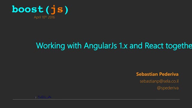 Combining Angular And React Together Ppt