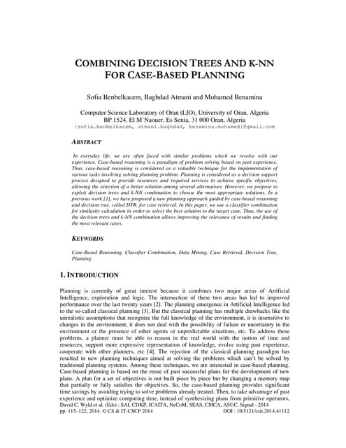 Combining Decision Trees And K Nn Pdf Databases Computer Software And Applications