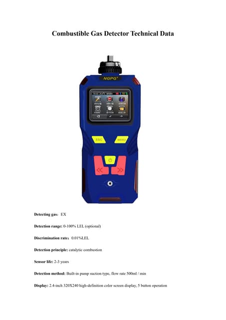 YA-D300 explosion proof gas detector manual.pdf